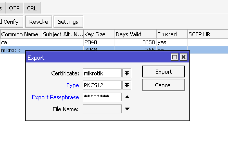 How To Configure The Openvpn Server On The Mikrotik Router D4d Blog 1593