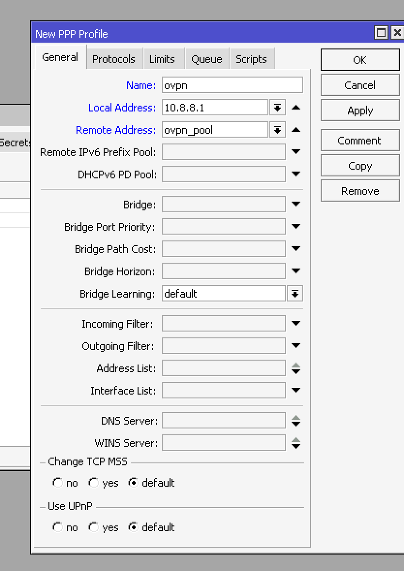How To Configure The Openvpn Server On The Mikrotik Router D4d Blog